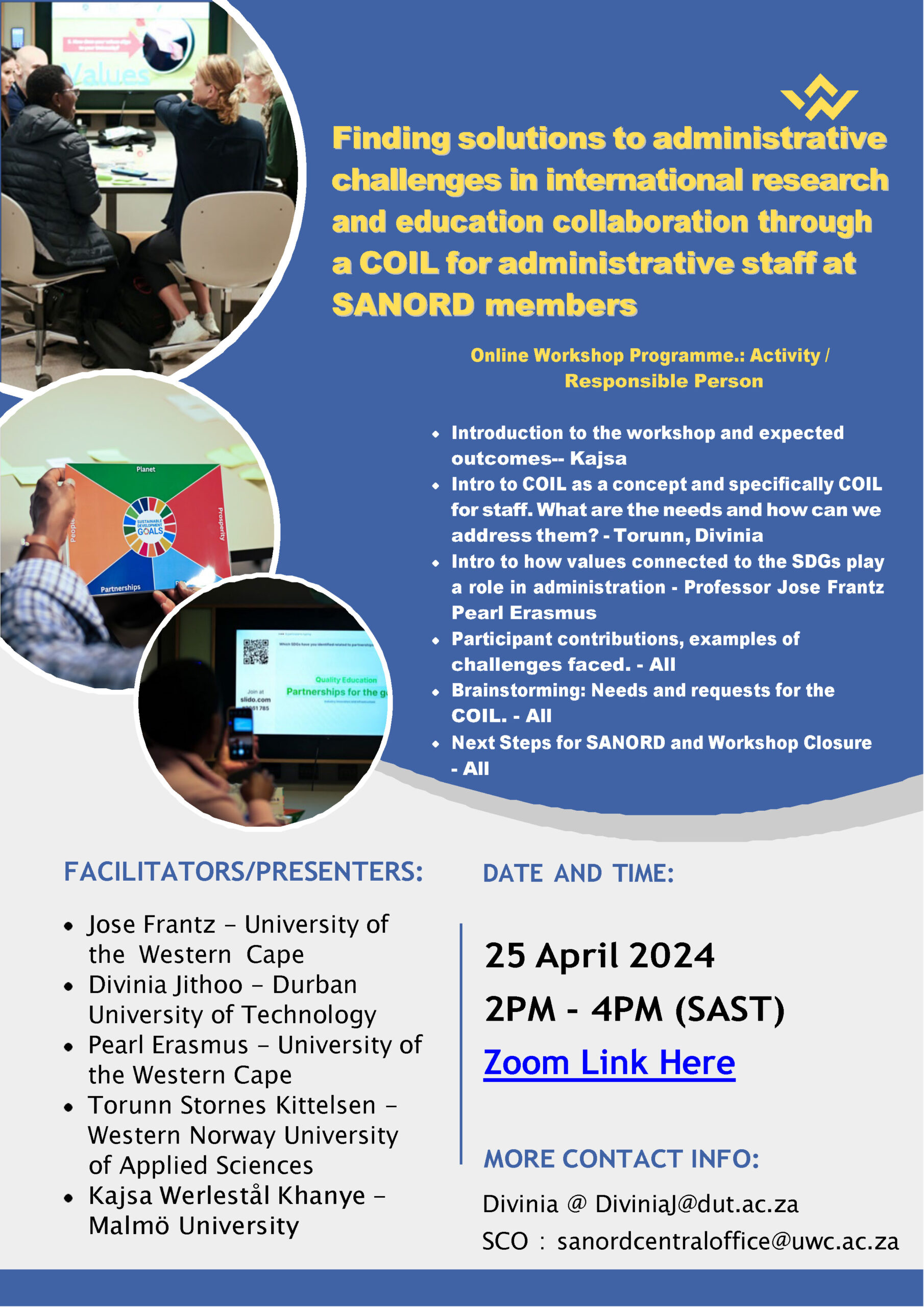 Virtual Workshop: Finding solutions to administrative challenges faced ...