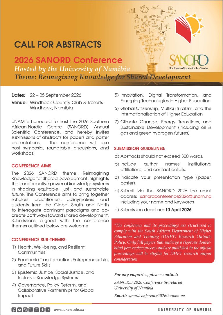 Call for Abstracts now open: SANORD Annual Conference 2026 – SANORD